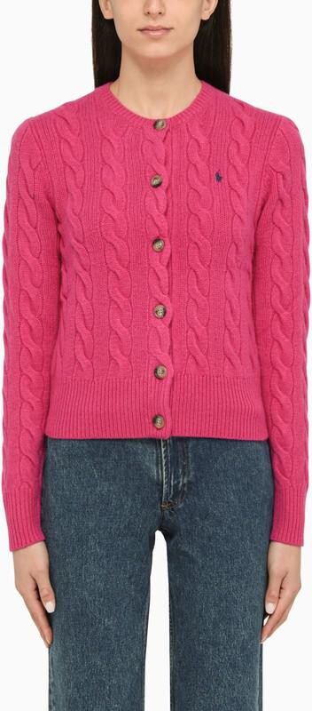 Polo Ralph Lauren Fuchsia cardigan - ShopStyle
