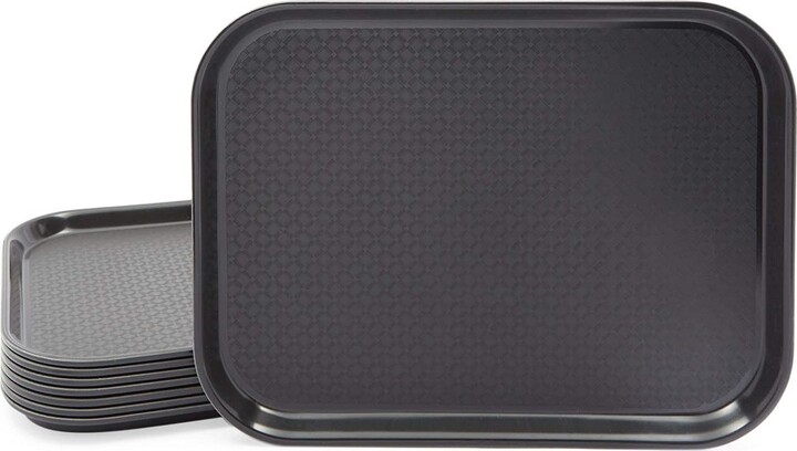 Okuna Outpost 8 Pack Plastic Cafeteria Serving Tray for Restaurant ...