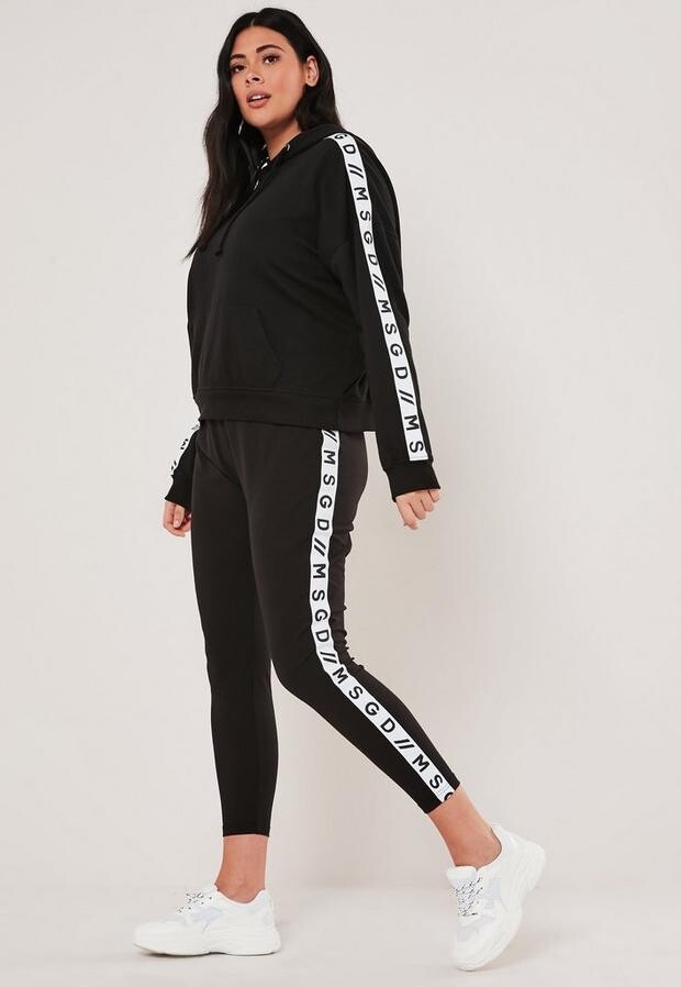 Missguided Plus Size Black Co Ord Lounge Leggings Shopstyle