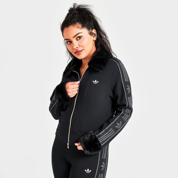 adidas Women's Ski Chic Rib Fur Track Jacket - ShopStyle