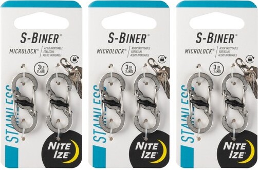 Nite Ize S-Biner MicroLock, Locking Key Holder, Stainless Steel, 6 ...
