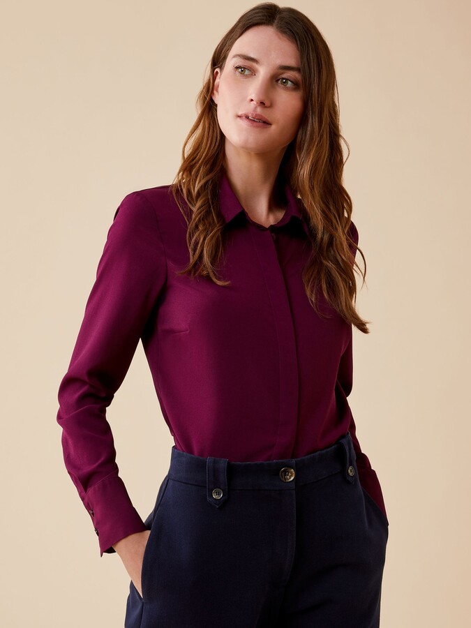 Finery Starla Crepe Shirt - ShopStyle Tops