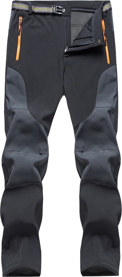 Kangyan Men S Fleece Lined Waterproof Camping Pants Sweatpants for Men ...
