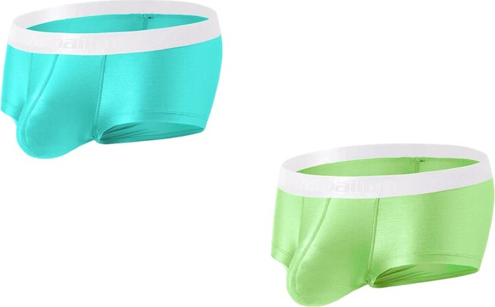 BIATWOWR Underwear with Elastic Waistband Sexy Mens Short Leg Bulge ...