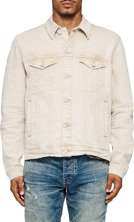 Purple Brand Logo-Embossed Denim Trucker Jacket - ShopStyle