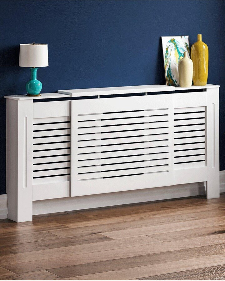Home Discount Vida Designs Milton Adjustable Radiator Cover MDF White ...