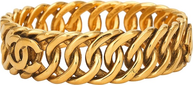 Chanel Coco Mark Bangle in Metallic Gold - ShopStyle Bracelets