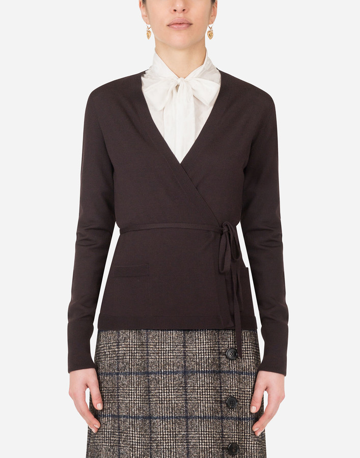 Dolce & Gabbana Wrap Around Cardigan In Wool - ShopStyle