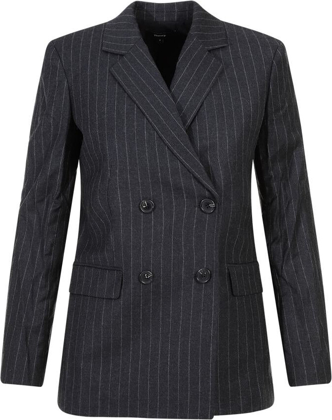 Theory Double Breasted Blazer Jacket - ShopStyle