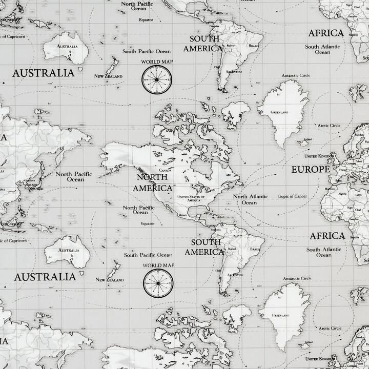 Dunelm By the Metre Maps Grey PVC Fabric Grey - ShopStyle Decor