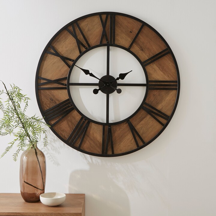 Dunelm Fulton Skeleton Clock 76cm Brown - ShopStyle