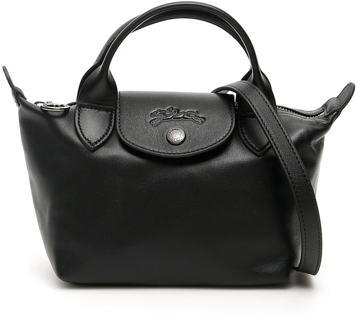 Longchamp le pliage cuir mini handbag - ShopStyle Tote Bags