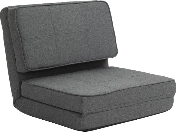 HOMCOM Convertible Flip Chair, Folding Upholstered Floor Sofa ...