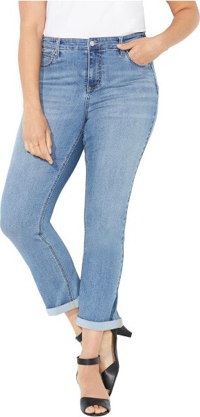 Catherines Catherine Women' Plu Size Girlfriend Roll Cuff Jean - 16 W ...