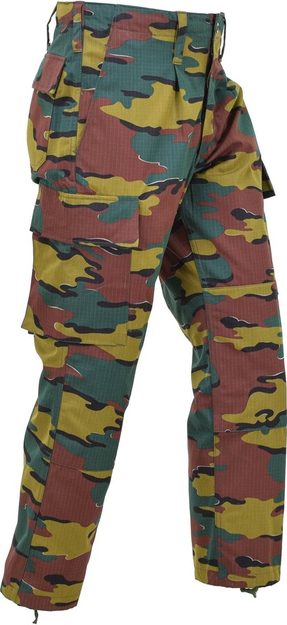 Original Belgian Army Field Combat Pants Jigsaw camo Rip Stop Trousers Military Surplus - ShopStyle