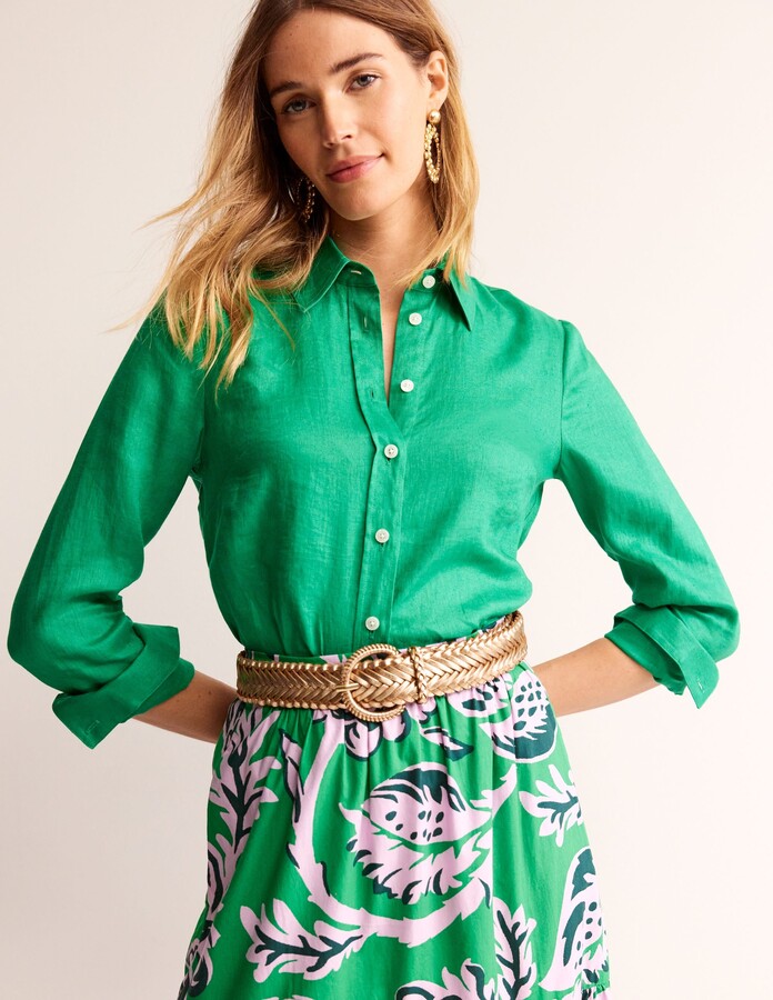 Boden Woven Leather Belt-Gold - ShopStyle Belts