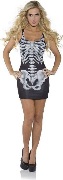 Underwraps Costumes Bones Skeleton Mini Costume Dress X-Small - ShopStyle