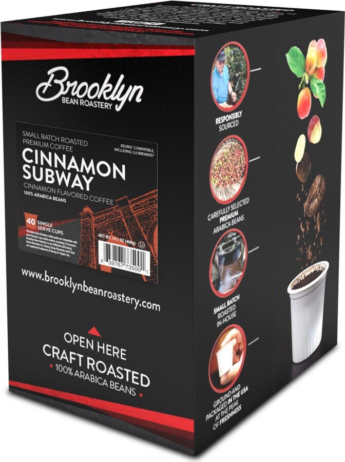 Brooklyn Beans Roastery Brooklyn Bean, Flavored Cinnamon Coffee Pods ...
