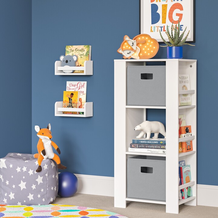 RiverRidge Home Book Nook White MDF Multi-Cubby Storage Tower Including ...