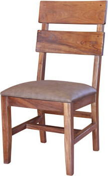 International Furniture Direct Parota Ladder Back Side Chair Dining ...
