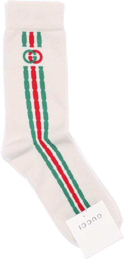 Gucci Gg Web Cotton Socks - ShopStyle