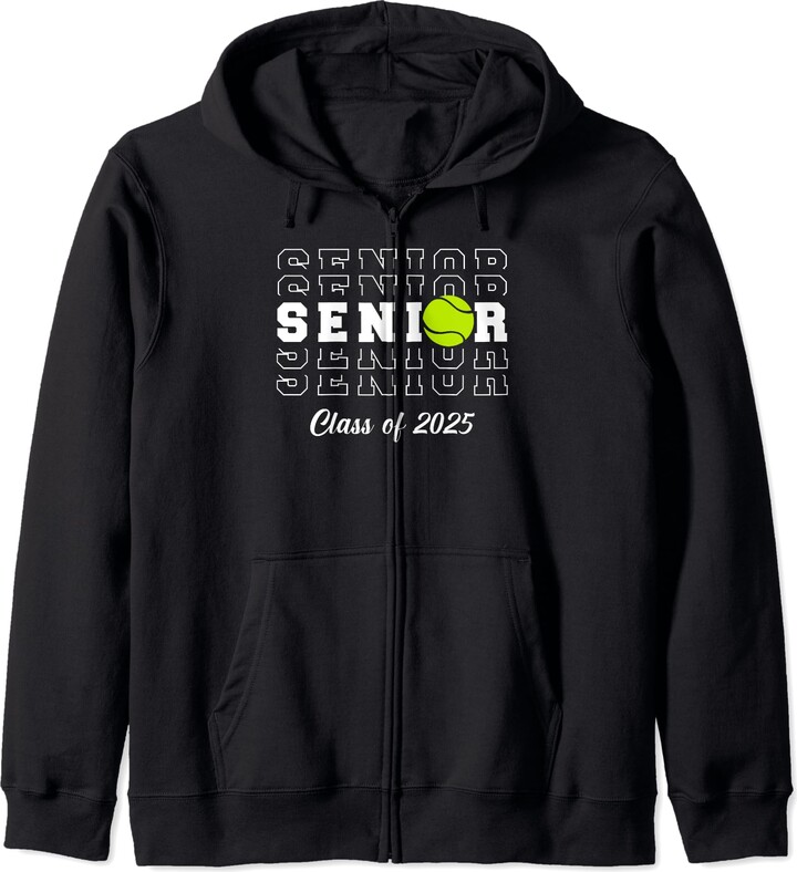 Class Of 2025 Tennis Senior Graduation Graduate Men Women Zip Hoodie ...