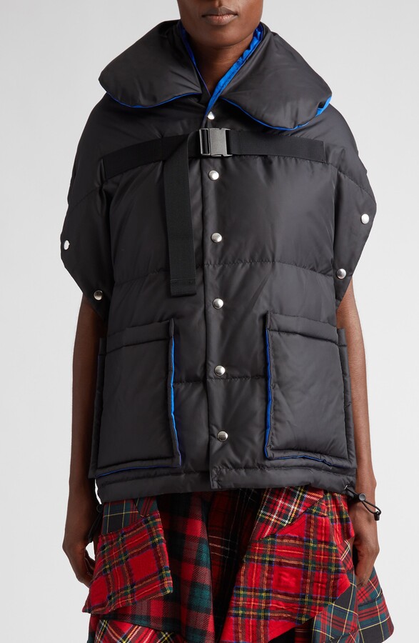 Tao Comme des Garçons Taffeta Down Puffer Cape Jacket - ShopStyle