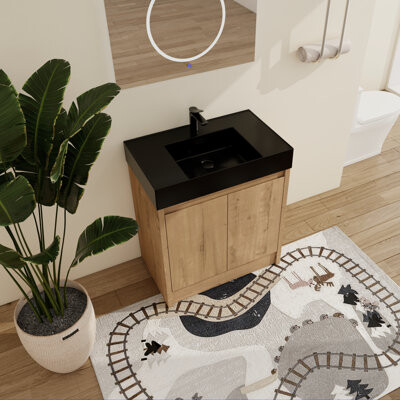 Union Rustic Kiean 30'' Freestanding Bathroom Vanity with Sink,Floor ...