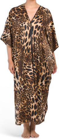 TJMAXX Plus Luxe Leopard Caftan For Women - ShopStyle