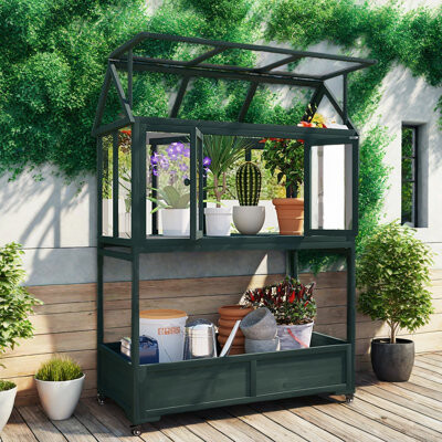 Urbanuniteusa Garden Wood Portable Cold Frame Greenhouse With Openable ...