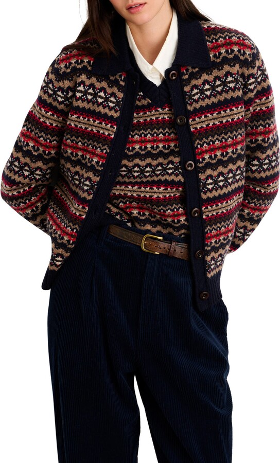Alex Mill Fair Isle Polo Merino Wool Cardigan - ShopStyle