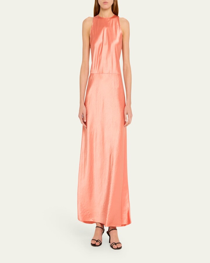 Vince Lean Crushed Halter Sleeveless Maxi Dress - ShopStyle