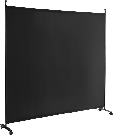 Costway 6FT Single Panel Room Divider with Wheels Rolling Fabric ...
