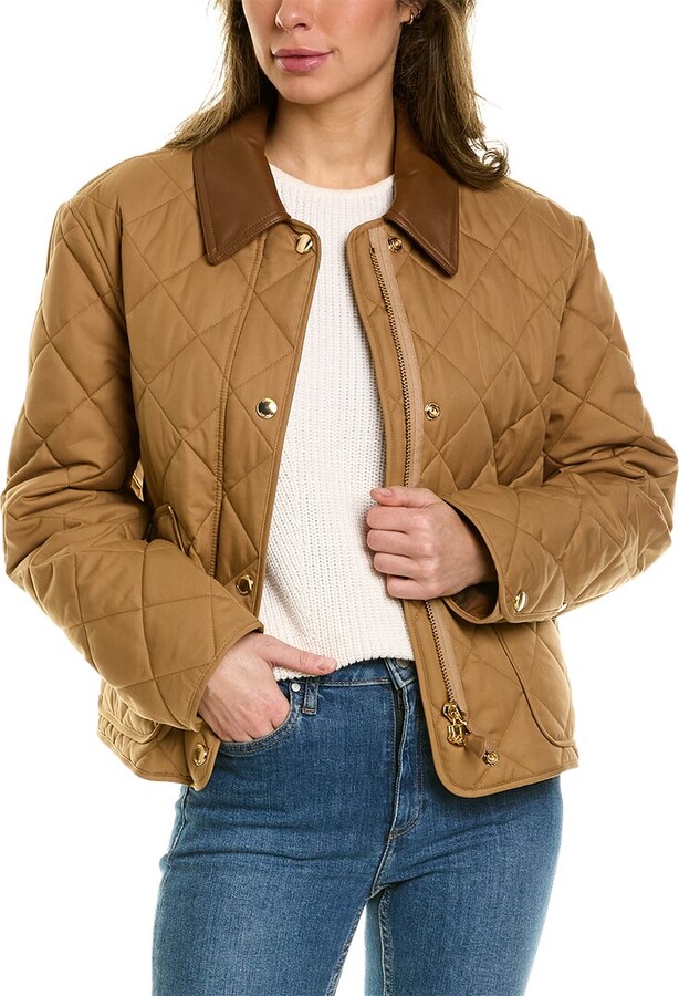 Burberry Lanford Leather-Trim Quilted Reversible Bomber Jacket - ShopStyle