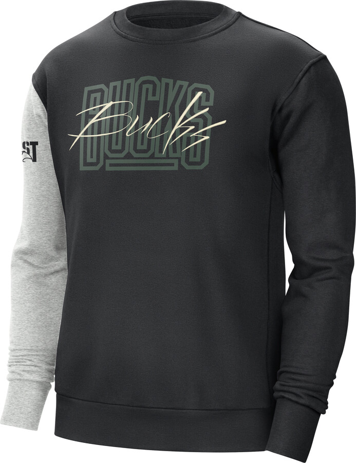 Nike Milwaukee Bucks Courtside Men's NBA Fleece Sweatshirt in Black ...