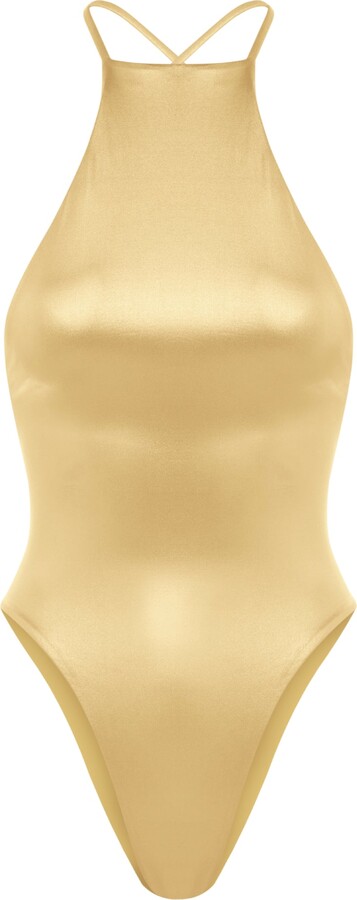 Analina woman - Halter One Piece - Gold - ShopStyle