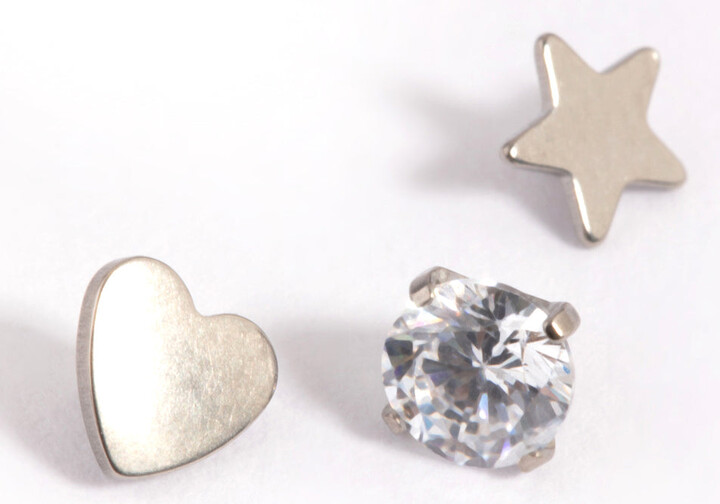 Lovisa Titanium Star and Heart Dermal Anchor - ShopStyle Skin Care