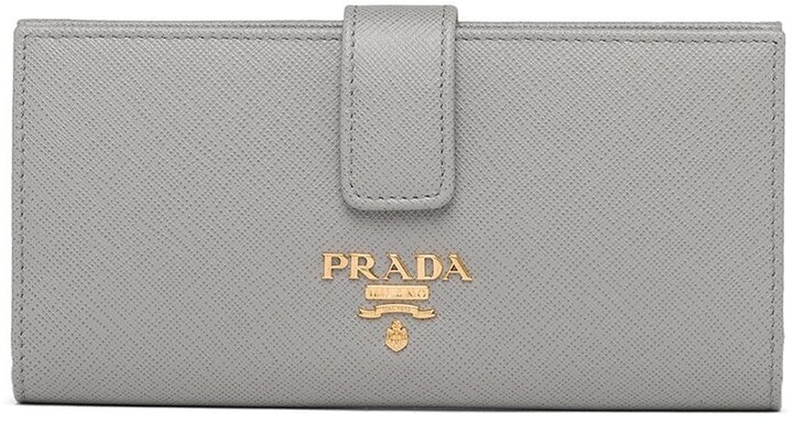 Prada Lettering Logo Wallet - ShopStyle