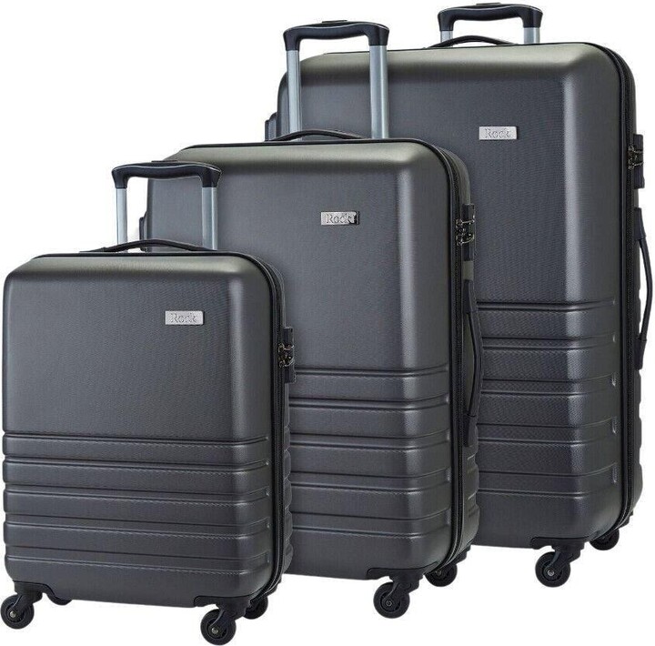 Infinity Leather Hard Shell Suitcase Cabin Luggage - Grey - ShopStyle