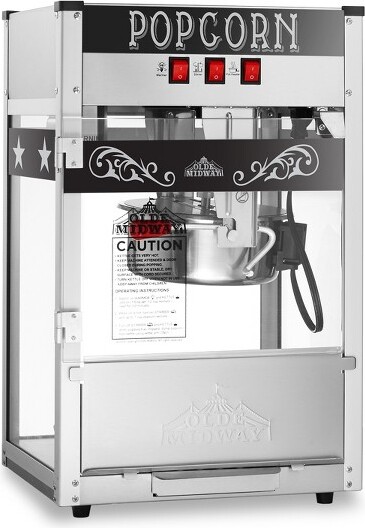 Olde Midway Commercial Popcorn Machine, Bar Style Popper with 8 Ounce ...