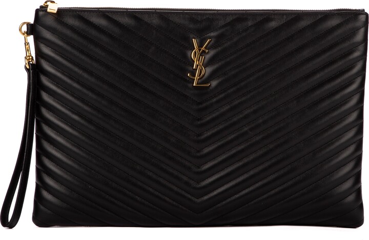Saint Laurent Monogram Clutch Large - ShopStyle