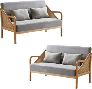 Canadian Linen Modern Simple Cafe Benches Polyester Blend Upholstered ...