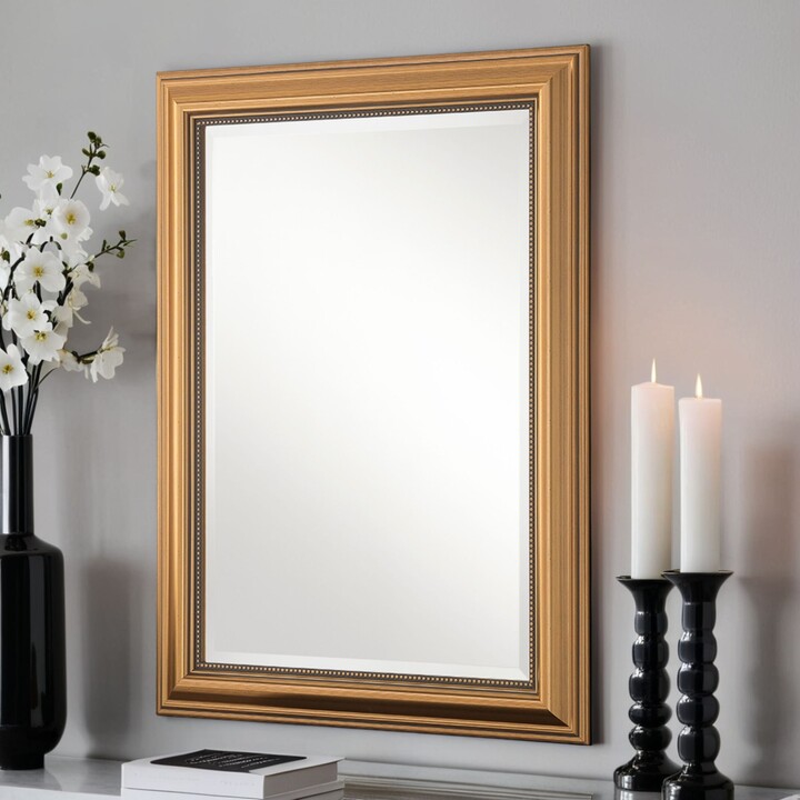 Dunelm Yearn Beaded Mirror, Gold Effect Gold - ShopStyle