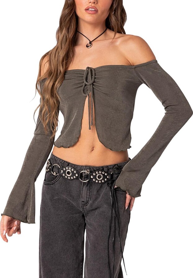 Female Edikted Ilana Gathered Front Top - ShopStyle