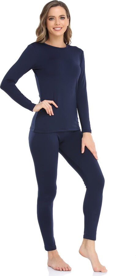 WEERTI Thermal Underwear for Women Long Johns Women with Fleece Lined ...