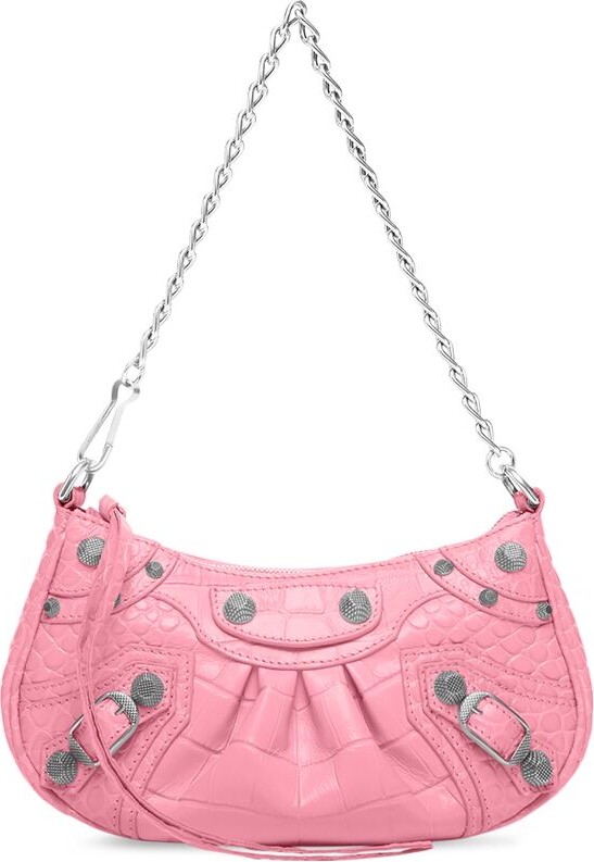 Balenciaga Le Cagole Mini Bag With Chain Crocodile Embossed - ShopStyle