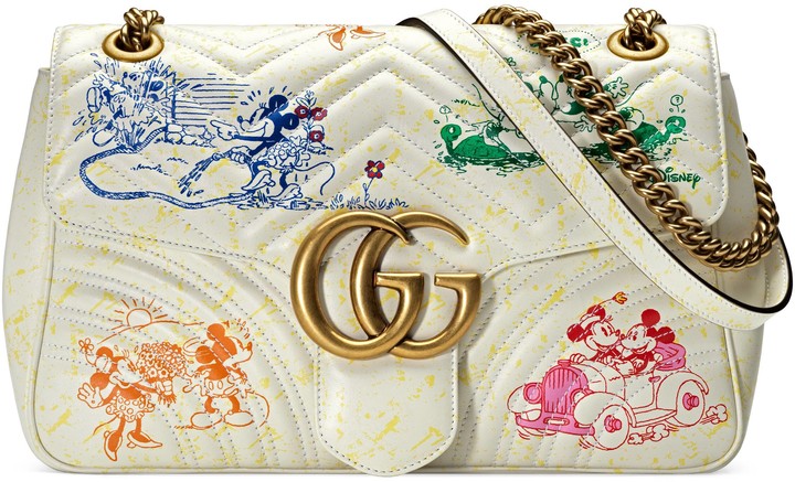 Gucci Online Exclusive Disney x GG Marmont medium shoulder bag - ShopStyle