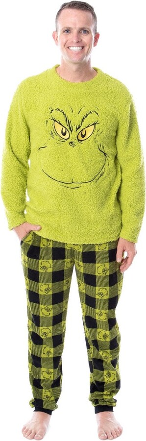 Seven Times Six Dr. Seuss How the Grinch Stole Christmas Men's Pajama Set Big And Tall (2XL ...