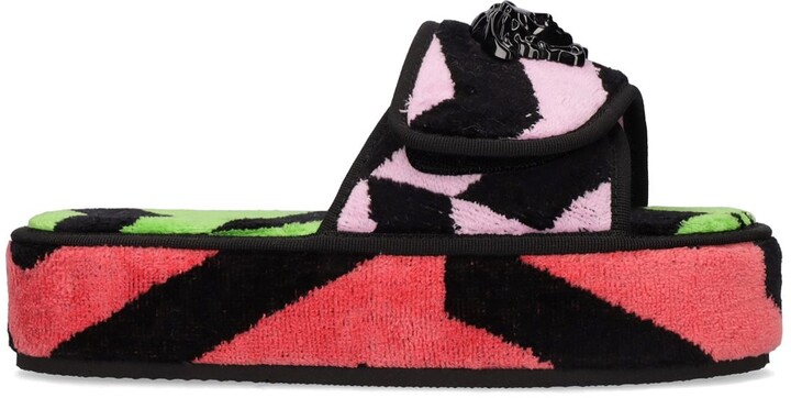 Versace La Greca jacquard cotton slippers - ShopStyle Sleepwear