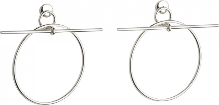 Hermes Loop silver earrings - ShopStyle